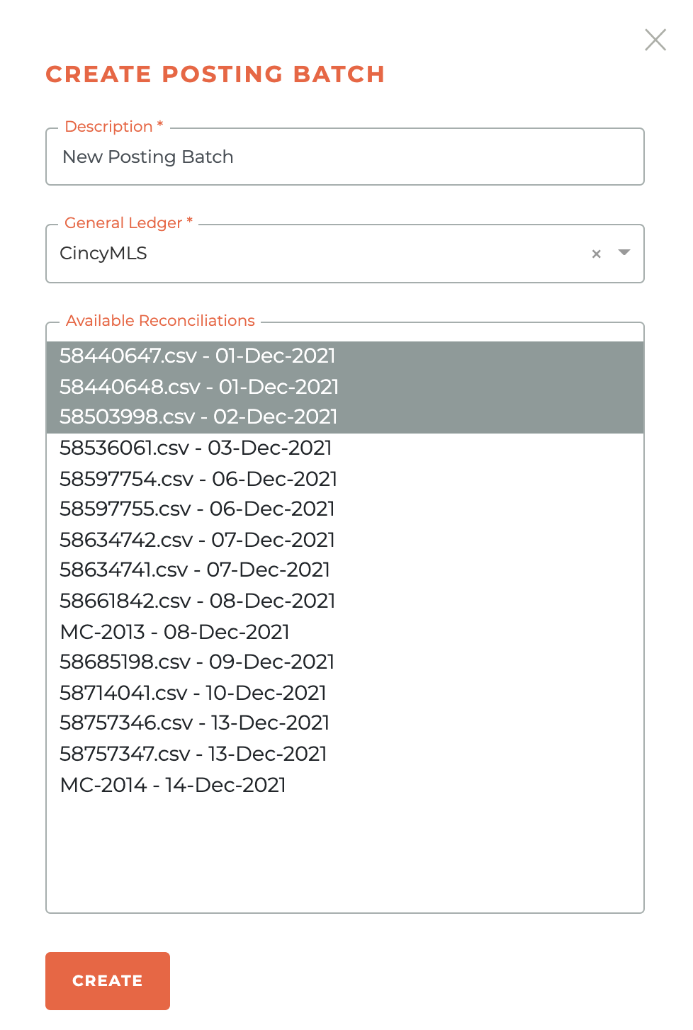 Posting Batches | Tangilla AMS Documentation