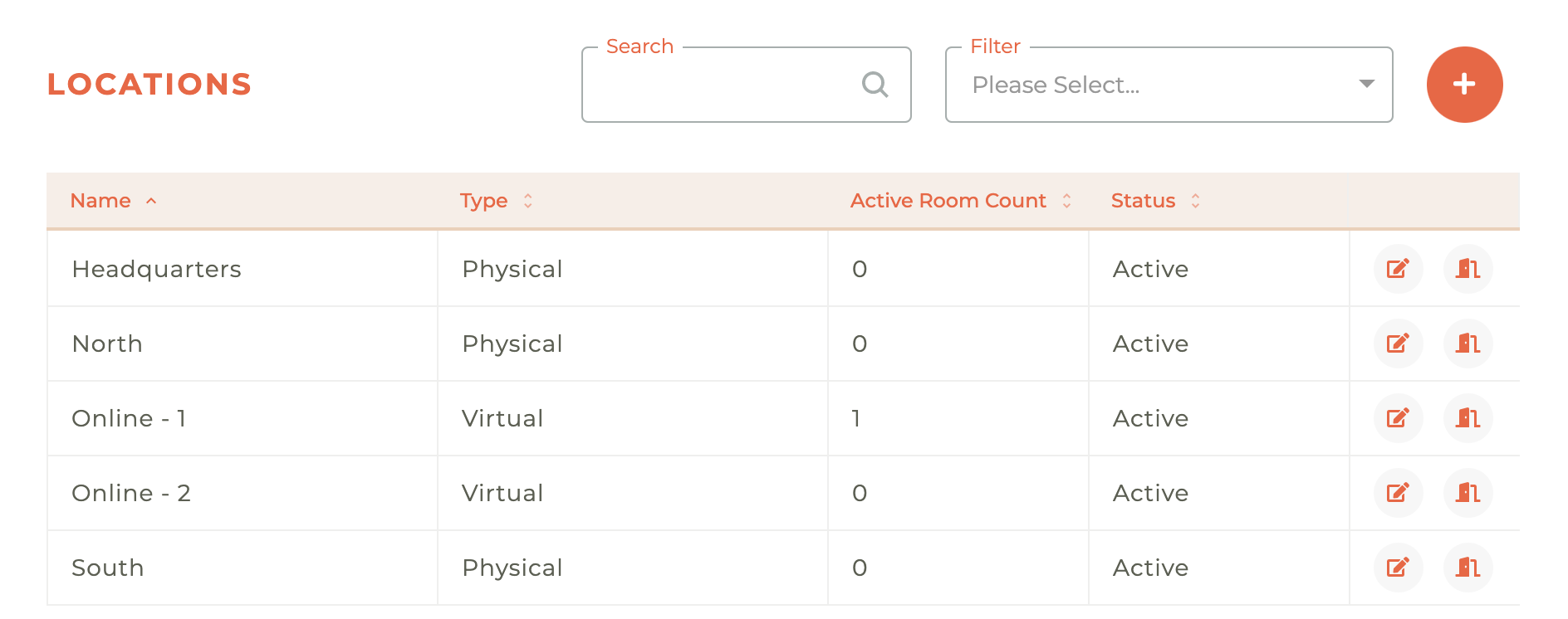 Locations | Tangilla AMS Documentation